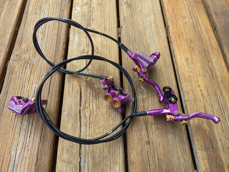 2018 Hope Tech 3 E4 Brakes Purple and Gold For Sale