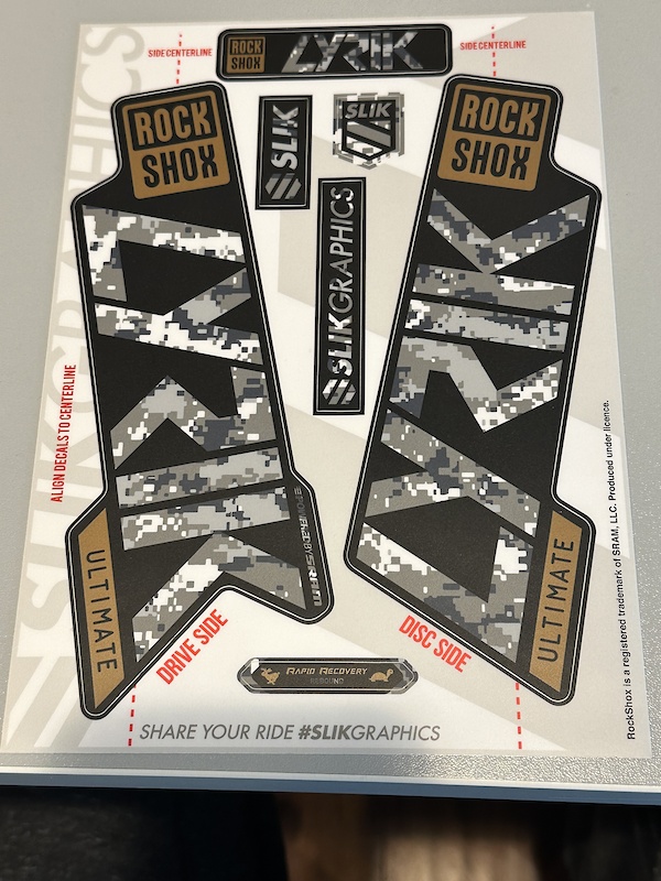 2022 Rockshox Lyrik Custom Decals - Slikgraphics For Sale