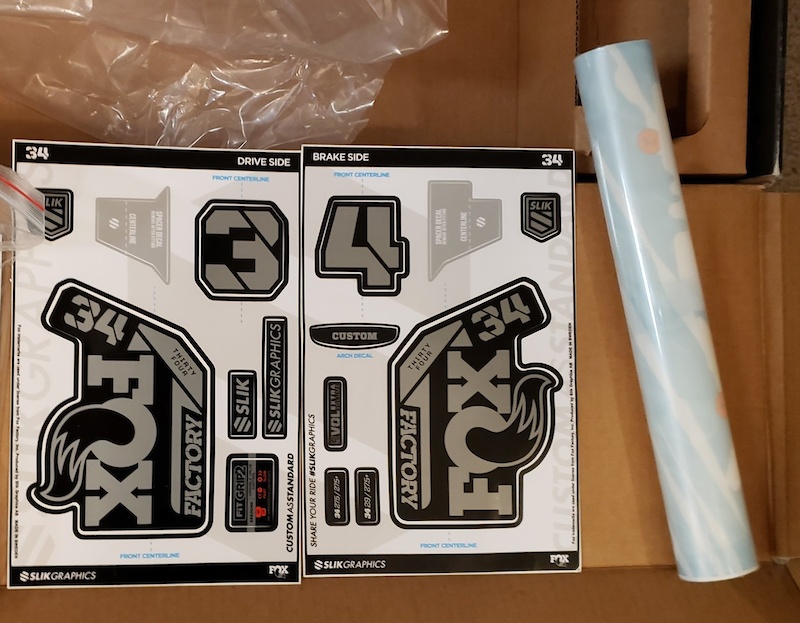 Fox 34 RideWrap Protection and Slick Graphics Decals For Sale