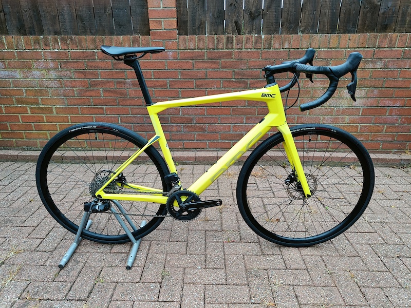 2022 BMC Roadmachine Four Rival AXS Yellow 56cm +PowerMeter For Sale