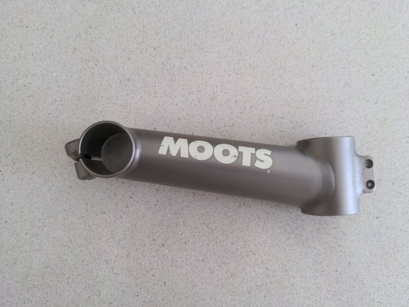 Moots Ti Stem 1 1/8" steerer / 25.4mm bar clamp For Sale