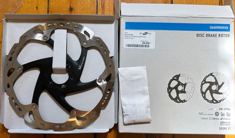 2022 2023 SHIMANO XT SM-RT86 203mm Ice Tech For Sale