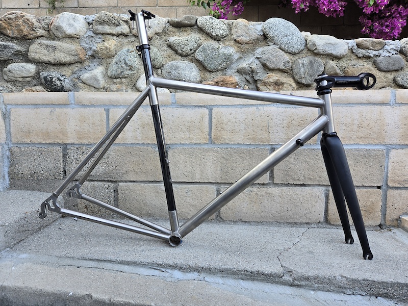 Custom Titanium and Carbon Road Frameset For Sale