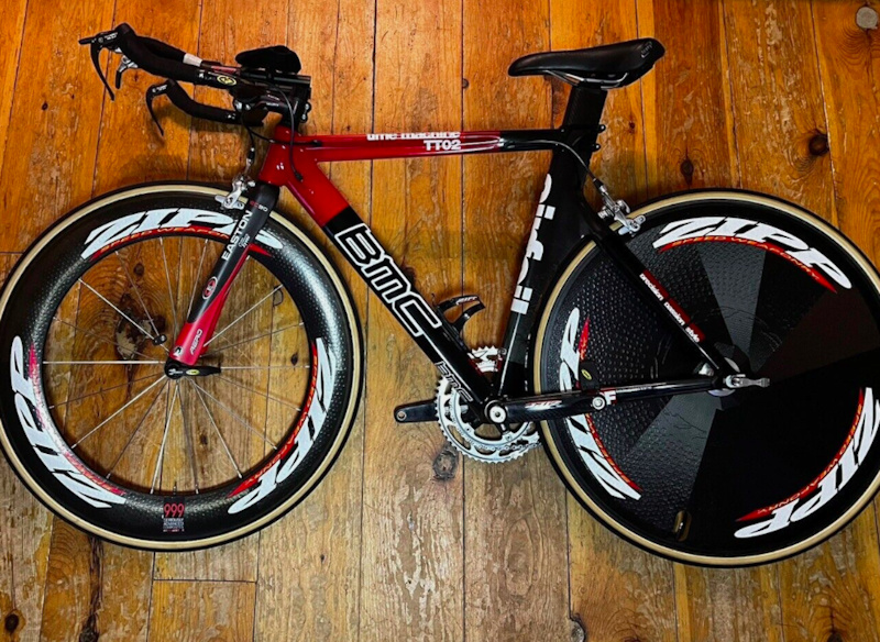 2022 BMC TimeMachine TT02 Red Zipp Wheels Vittoria Corsa For Sale