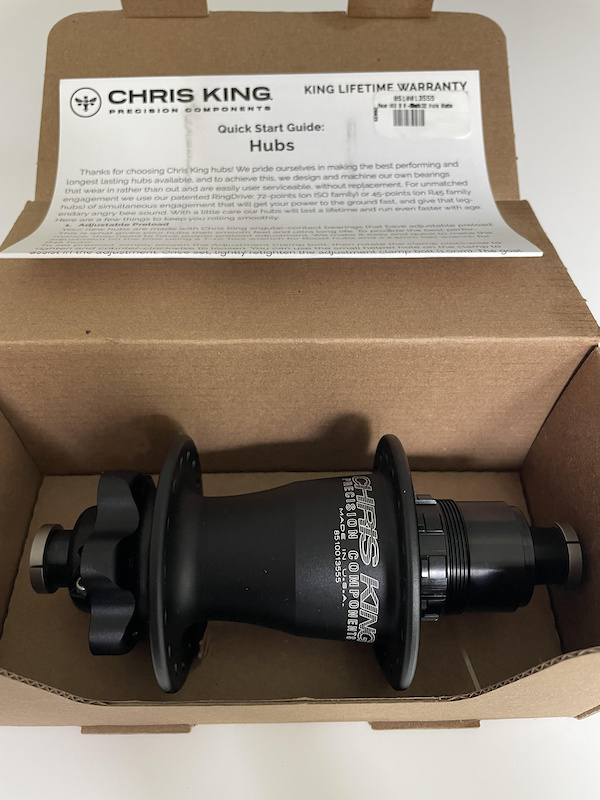 2024 new Chris King hubs, boost, 6-bolt, 32h, matte black For Sale