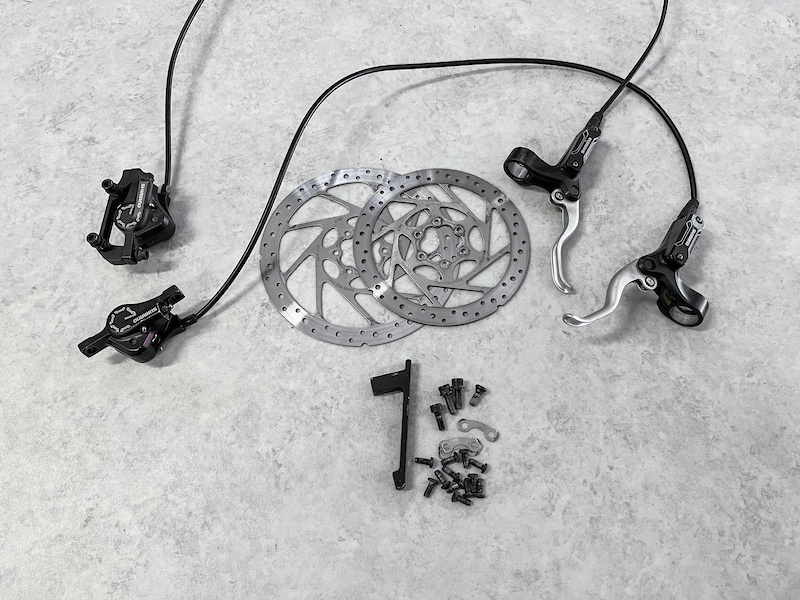 Shimano M486 180/160mm brake kit For Sale