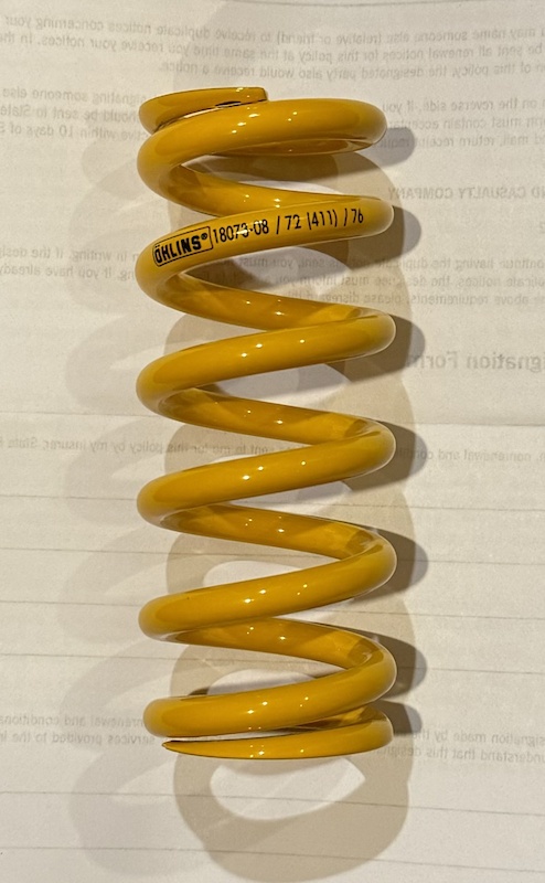 2023 Ohlins Coil Spring 411 Ib/in Stroke 76 mm For Sale