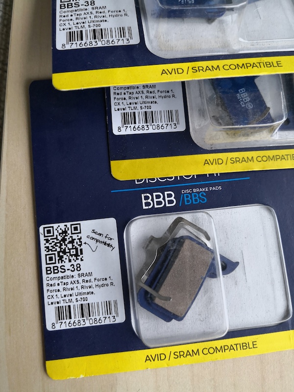 2022 Pads BBB BBS-38 for Sram For Sale