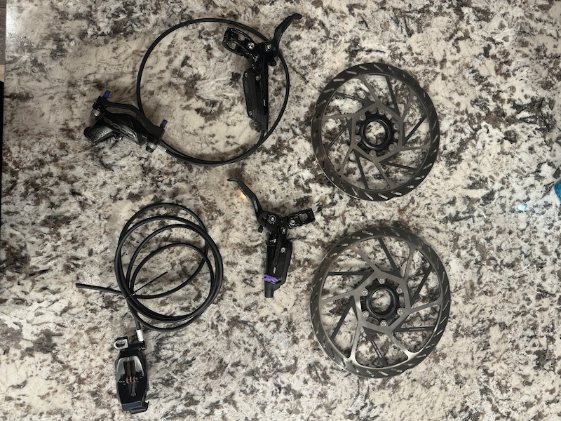2022 SRAM code RSC brake set with H2S center lock rotors For Sale