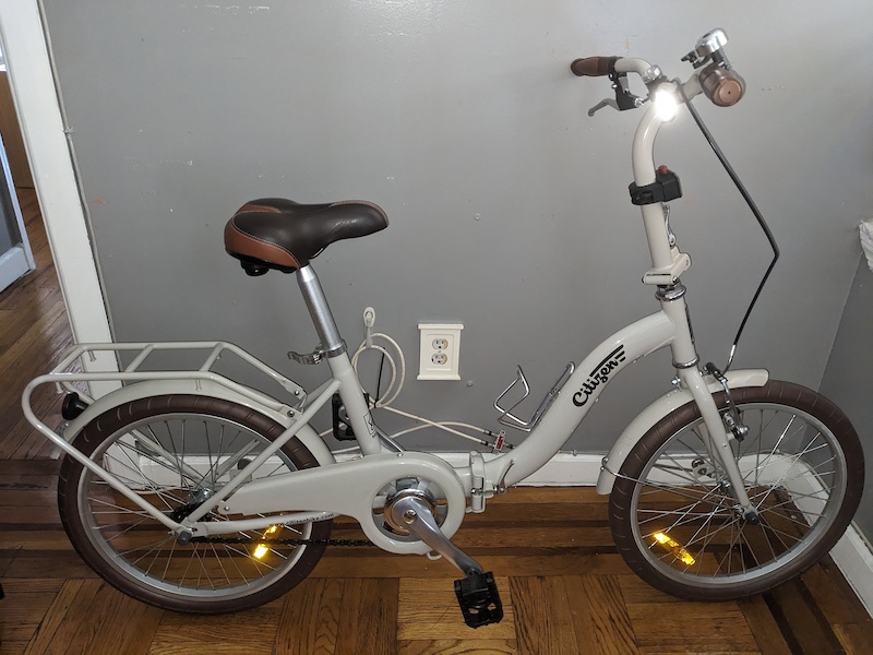 2021 MILAN Citizen Bike 20" 1-speed Folding Bike w/extras For Sale