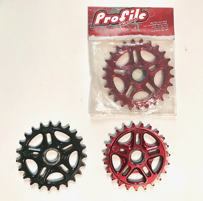 2020 Profile Racing Chainring | red 25t | 19mm spline For Sale