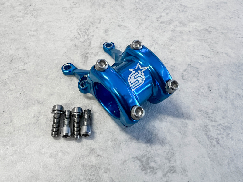Spank Direct mount stem 31.8 clamp blue *UPGRADED For Sale