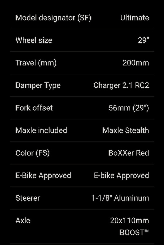 2021 Rockshox Boxxer Ultimate trade for Fox 40 For Sale