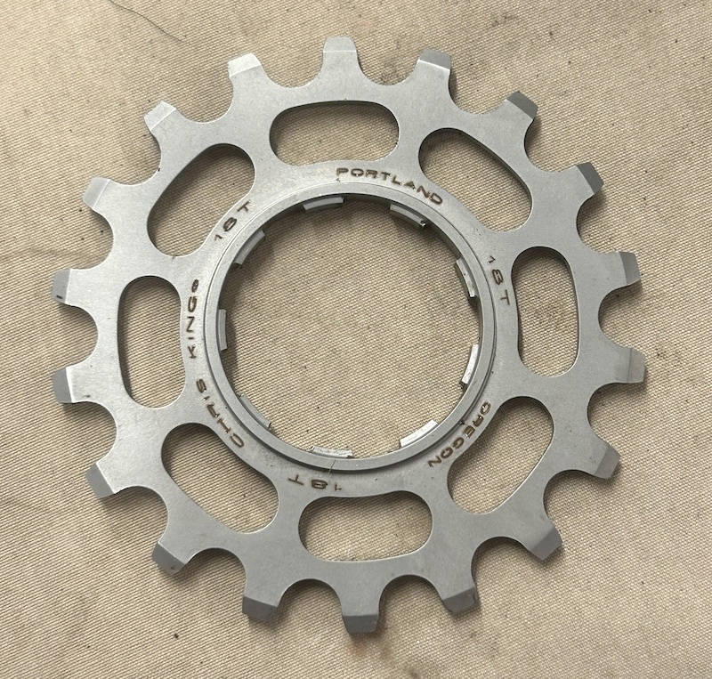 -3136- Chris King Single Speed 18T Stainless Steel Cog For Sale