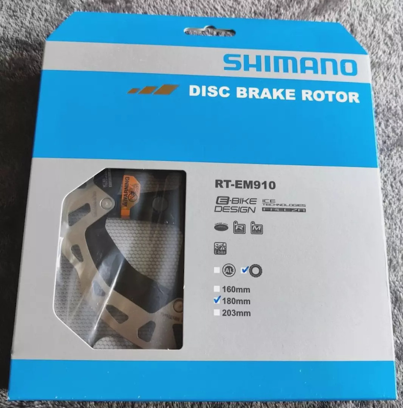 Shimano Ice Tech Rotor, RT-EM910 180mm, E-Bike FREEZA For Sale