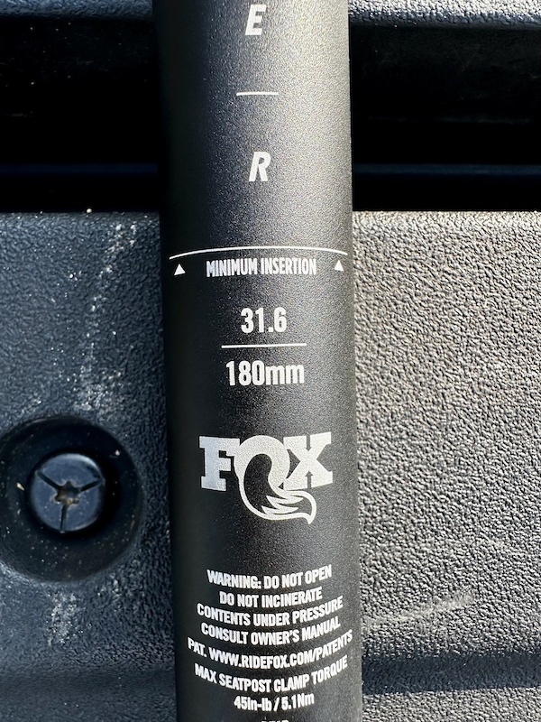 2025 Fox Factory Transfer 180mm 31.6 For Sale