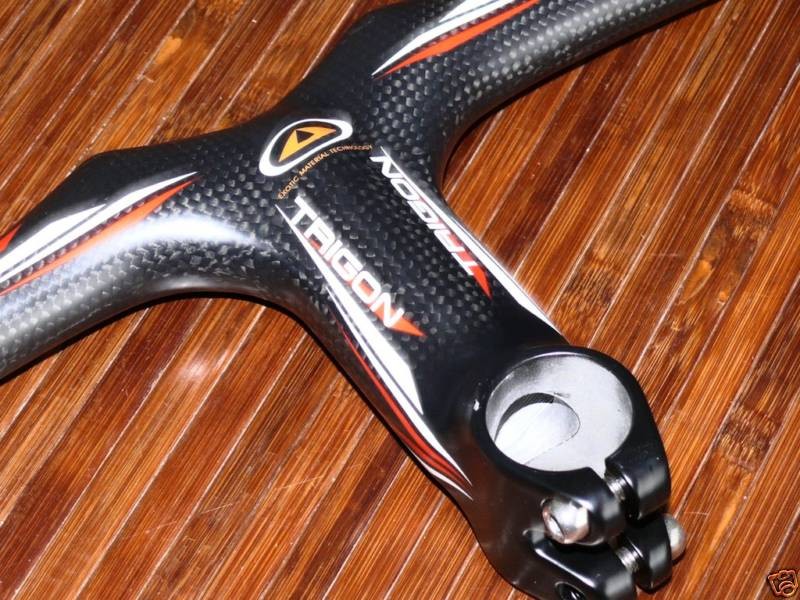 Brand New Trigon Carbon Integrated Flat Stem/Bar 90mm 270g 1 For Sale
