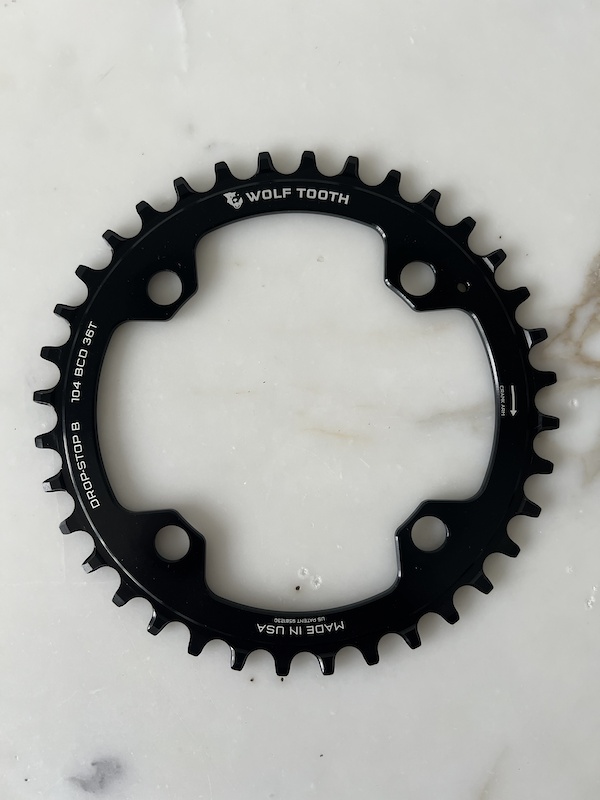 2024 Wolf Tooth Drop-Stop B 104 BCD Chainring 36T For Sale