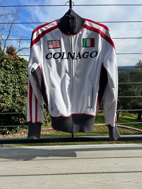 COLNAGO AMERICA TRACK JACKET- SIZE M- RARE FIND For Sale