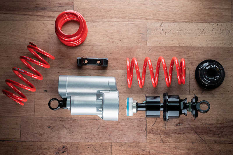 First Look: Intend Moto V2 Air-Coil Hybrid Shock & Inverted Fork - Pinkbike