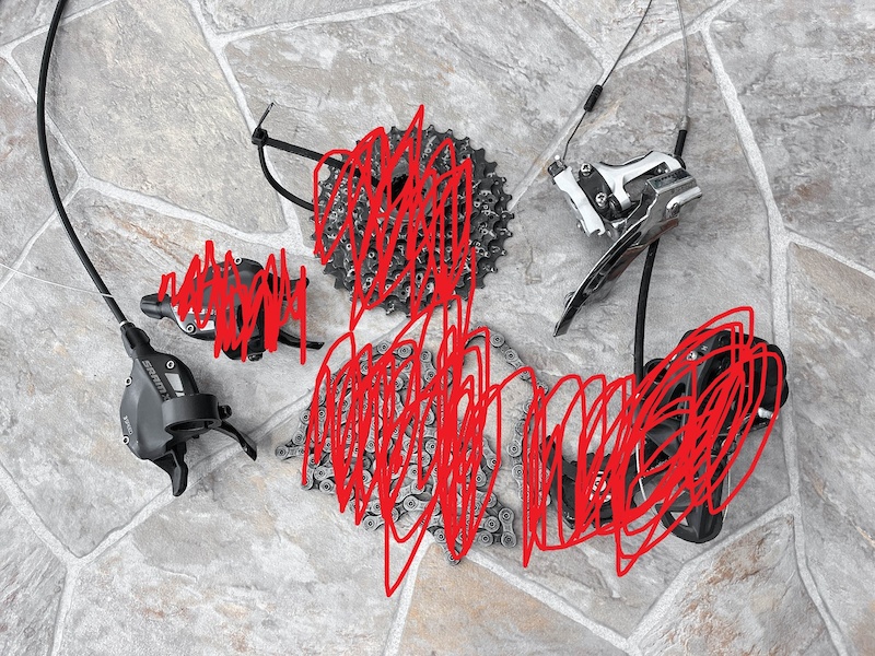 Sram X5 3 speed front derailleur/shifter For Sale