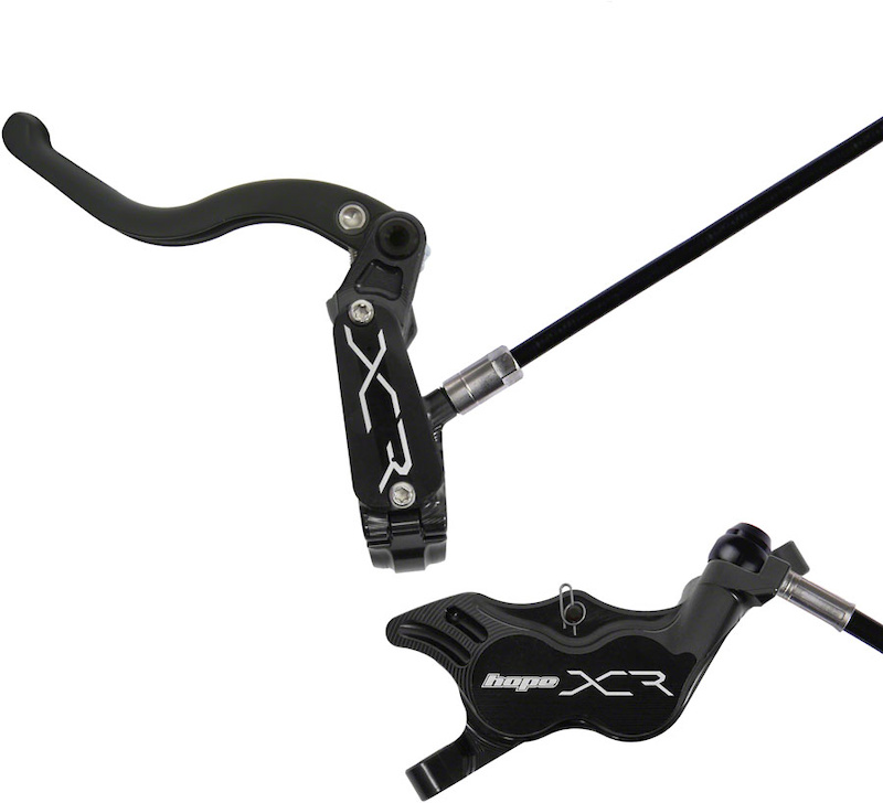 2025 Hope XCR Pro E4 Disc Brake and Lever Set Black F+R For Sale