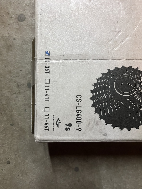 2025 Shimano LinkGlide CS-LG400-9 cassette, 9s 11-36 For Sale