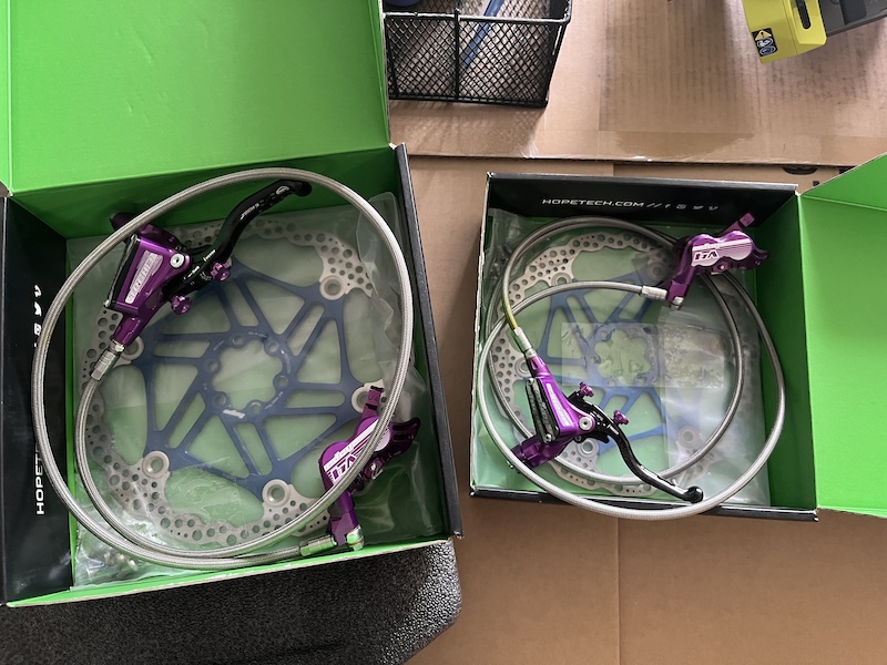 2017 Hope Tech 3 V4, Front and Rear, w/ 203mm Rotors For Sale