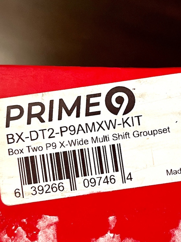 2021 Box Two Prime 9 Wide Multi Shift Groupset with Cranks For Sale