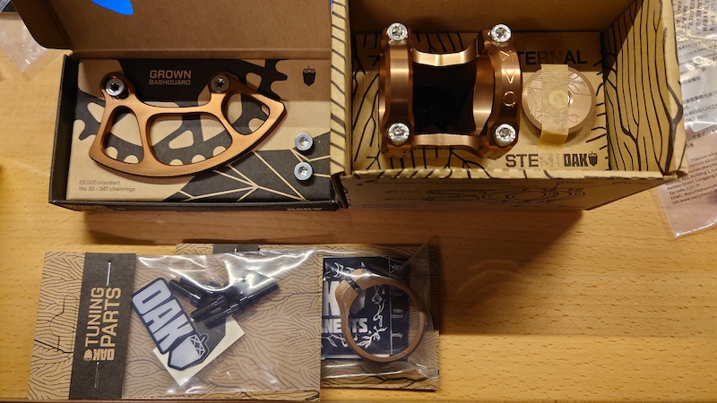 2026 Oak Components Kash Gold - Stem-seat clamp-bash guard For Sale