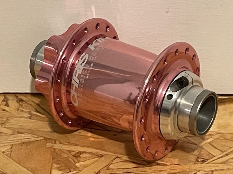 PINK Chris King front hub 20x110 TA 6 bolt 32h For Sale