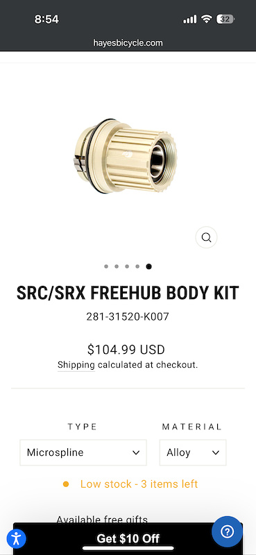 2025 Sun Ringle SRC/SRX FREEHUB BODY KIT For Sale