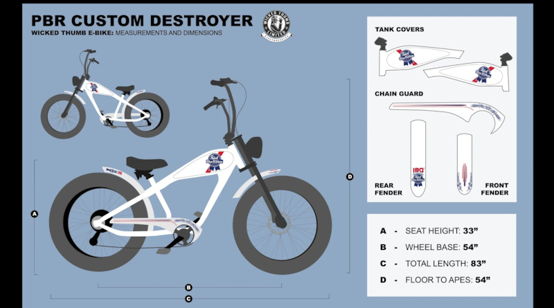 2025 Wicked Thumb X PBR Chopper E-bike For Sale
