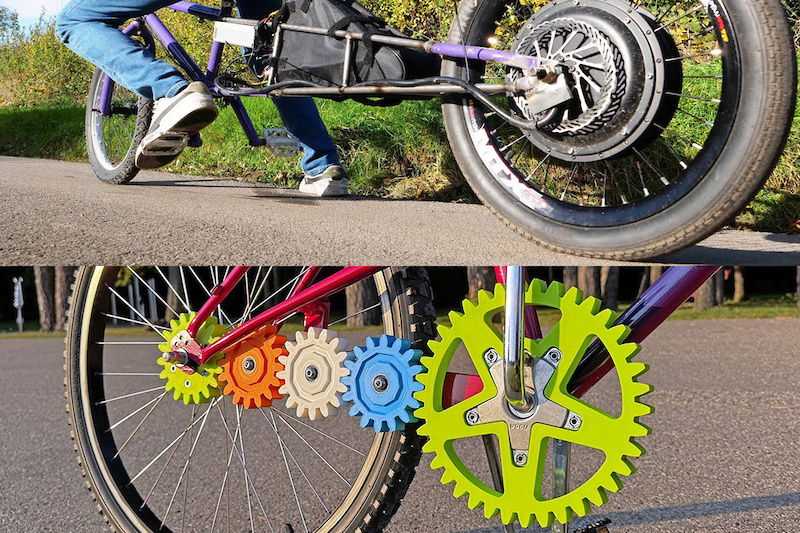 Slack Randoms: Chainless Bikes Built with 3D Printed Gears, Dragster ...