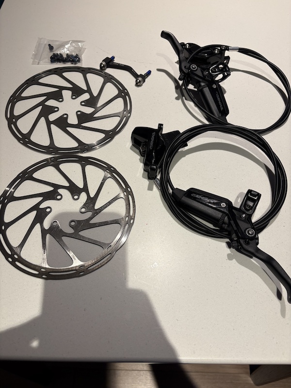 Sram Code Stealth Silver inc rotors For Sale