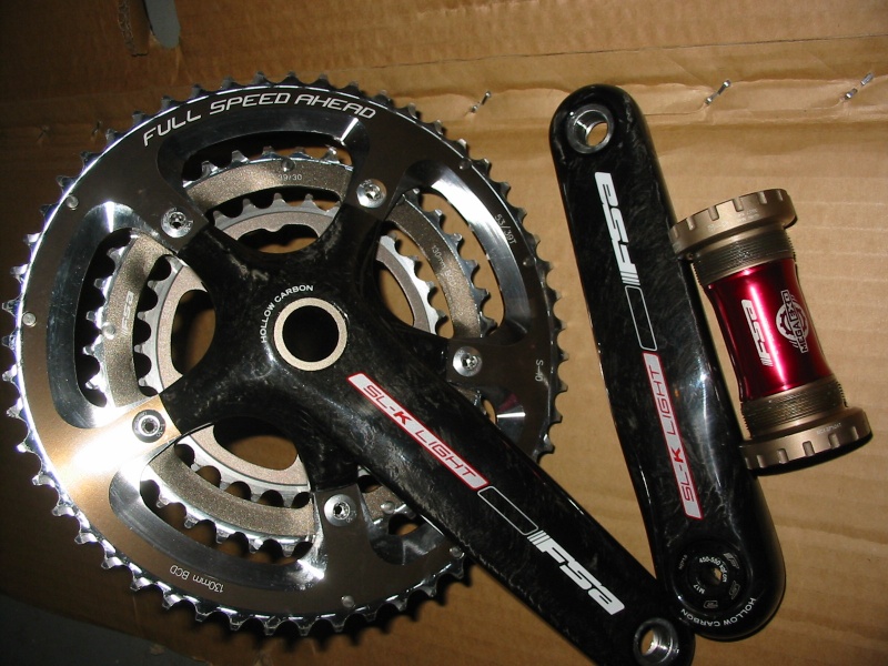 2009 FSA SLK Light carbon Crankset (triple) 175mm For Sale