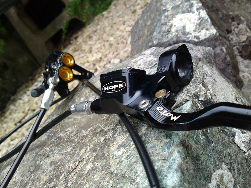 Hope M4 Rear Brake - Black/Gold - 180mm Disc For Sale
