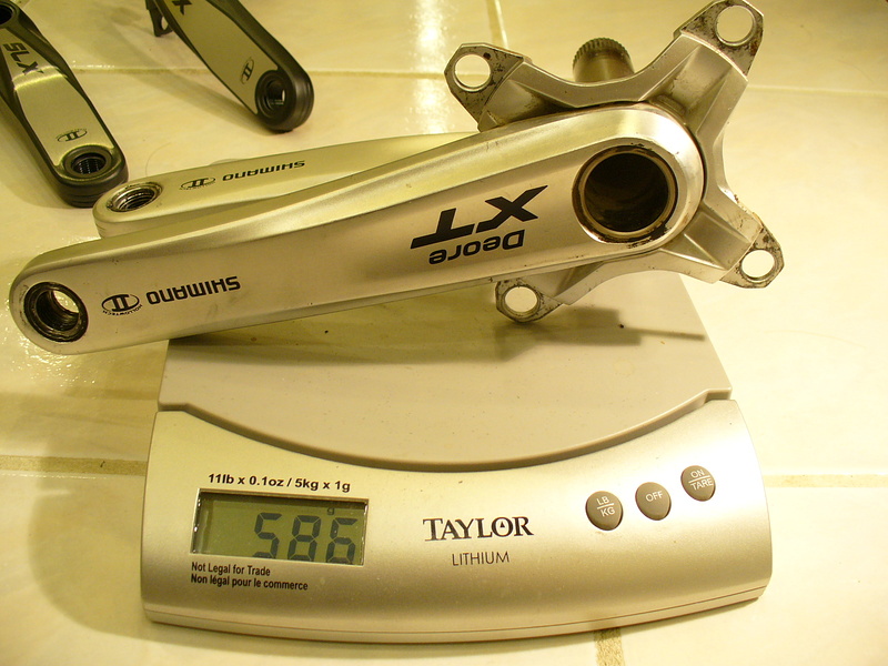 Shimano XT M770 crankset + Brand New 3-ring set For Sale