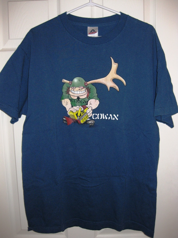 Kona Cowan T-shirt - Blue BRAND NEW For Sale