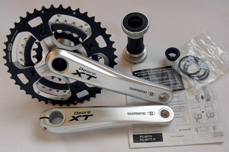 Shimano XT FC-M770 Hollowtech II Crankset - 175mm - 22/32/44 For Sale