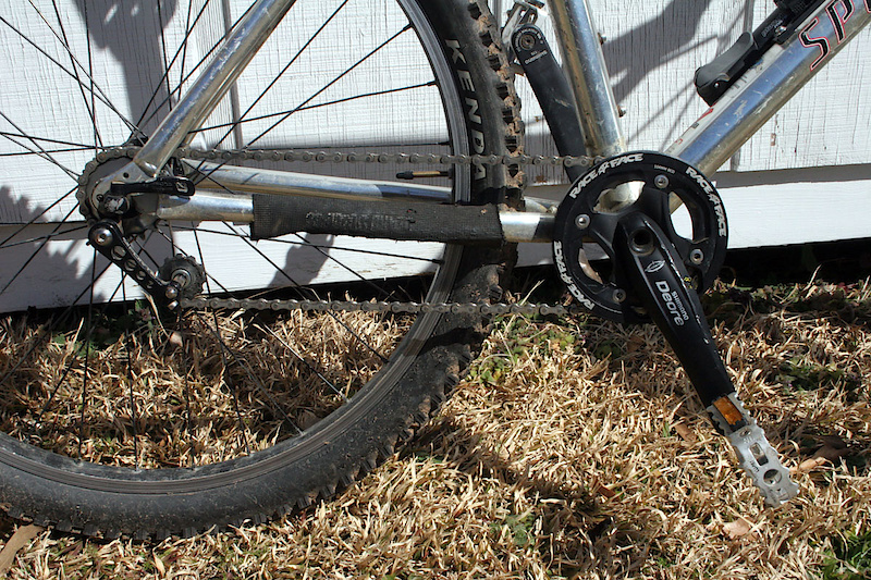 single speed specialized rockhopper + bike rack For Sale