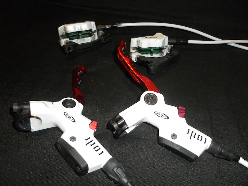 Avid Code white with Straitline levers/Goodridge lines For Sale
