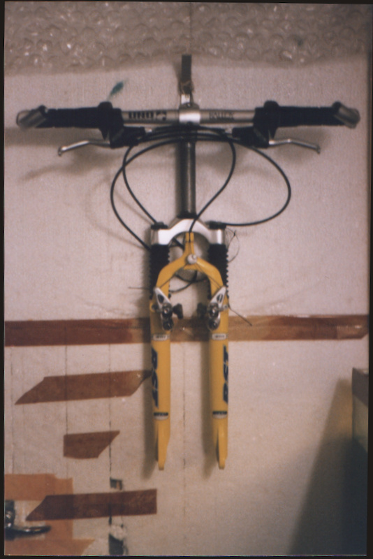 My old cellar / workshop at My first ever suspension forks 1992-ish in ...