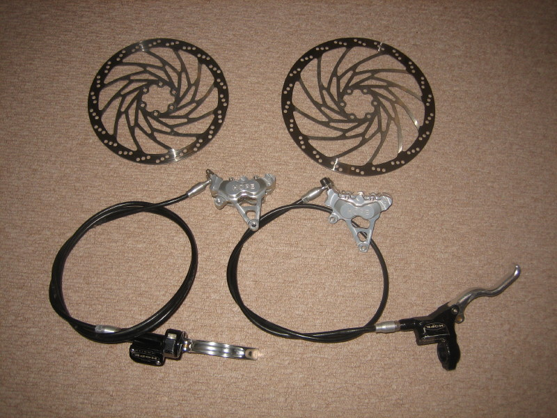 Hope M4 Front Rear 203 183 Disc Brake Bundle *** For Sale