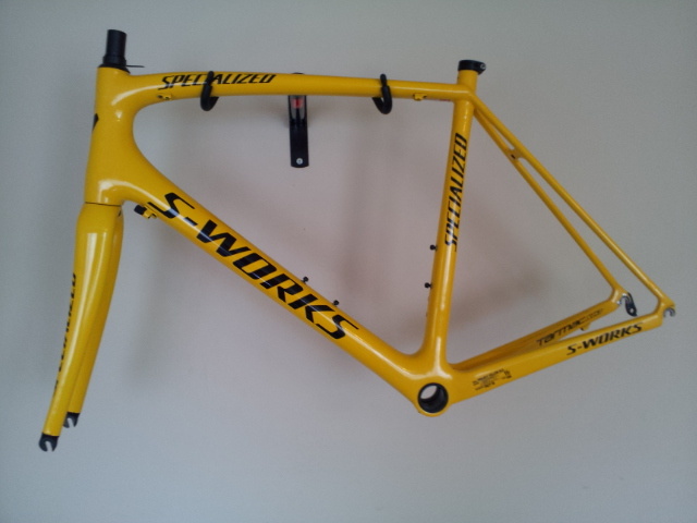 2011 Specialized S-Works Tarmac Project Yellow Frameset 58cm For Sale