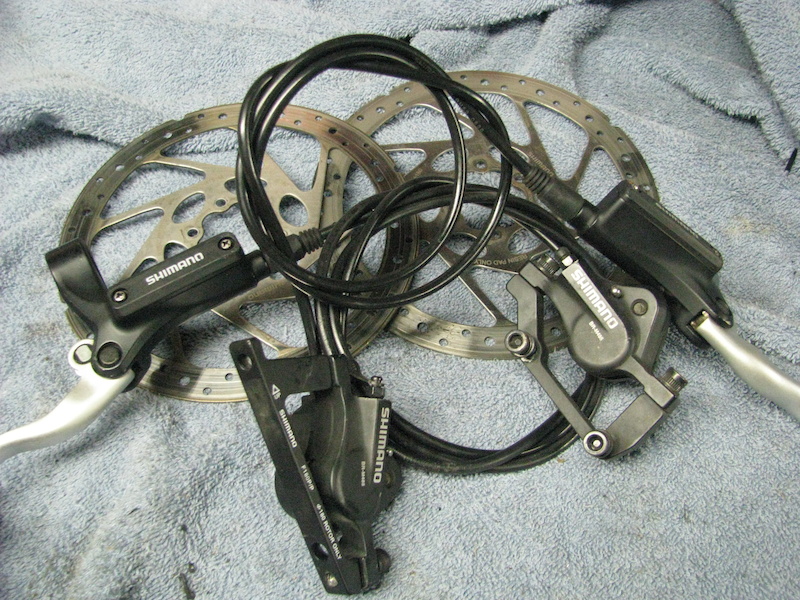 Perfect set of Deore BR M485 with 180mm hardware For Sale