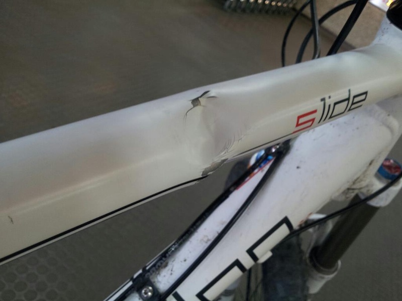 I've a dented my top tube. Is it rideable? - Pinkbike Forum
