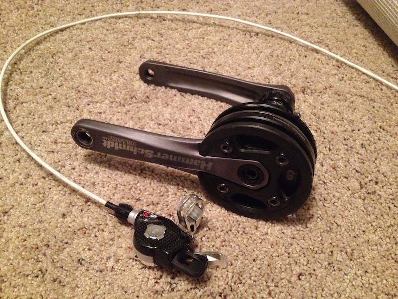Hammerschmidt Cranks and Bottom Bracket AM XO shifter 175 For Sale