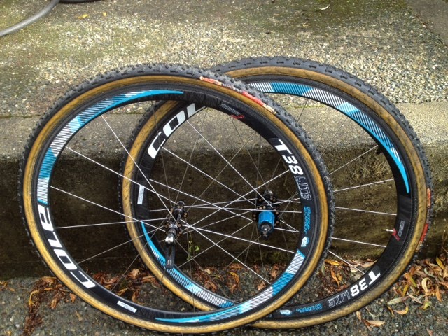 2012 Cole Carbon Tubular T38 CX Wheels with Tires For Sale