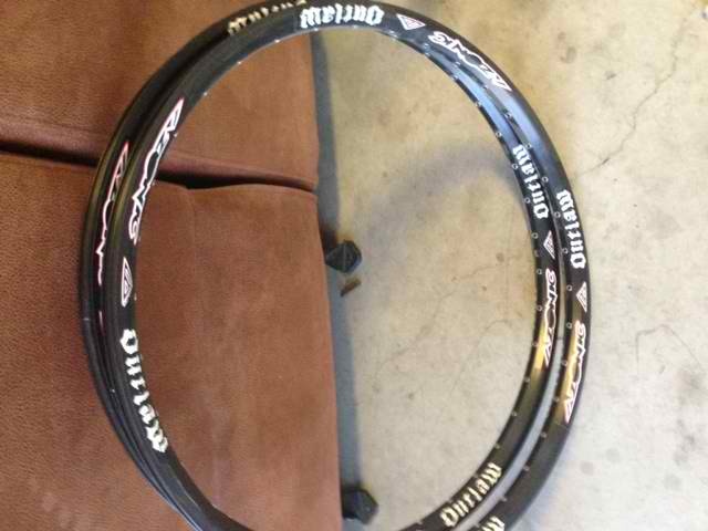 Azonic Outlaw rims Black 36 Hole Brand new! For Sale